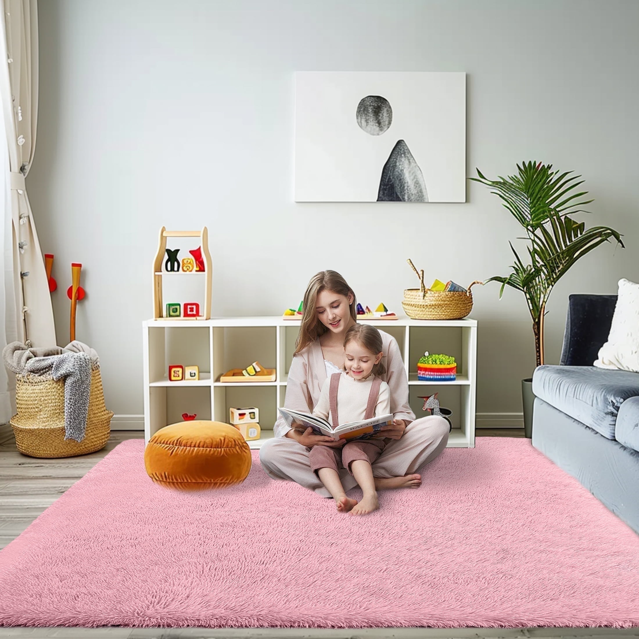 ZENELESS 9x12 Indoor Fluffy Rug, Extra Large Soft Rug,Non-Slip Modern ...