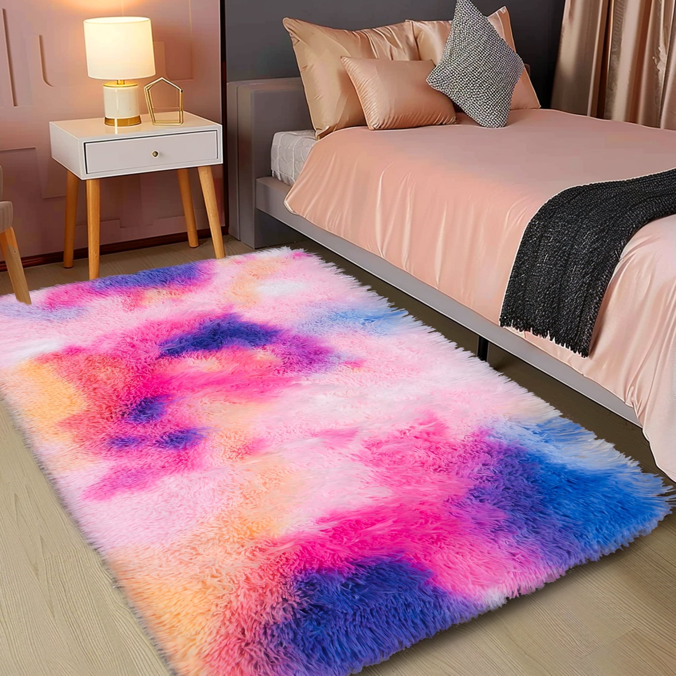 ZENELESS Shag Area Rug, 2' x 3' Soft Plush Rugs for Living Room Bedroom ...