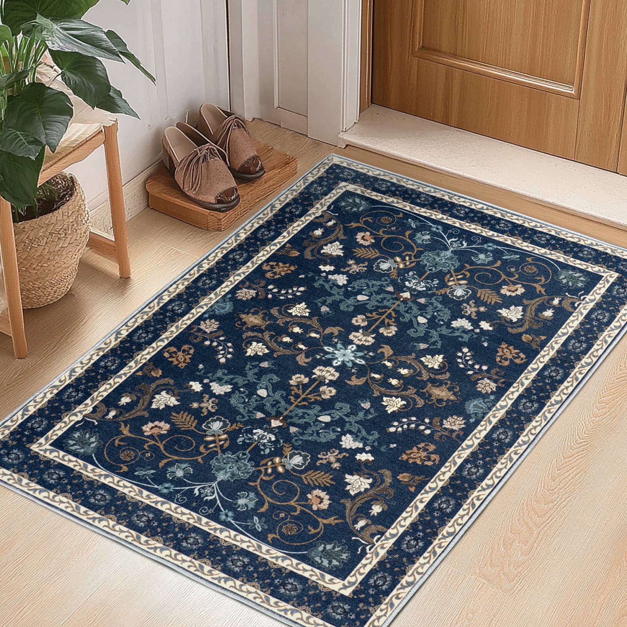ZENELESS Small Entryway Rug,3x5 Stain Resistance Indoor Modern Floor ...