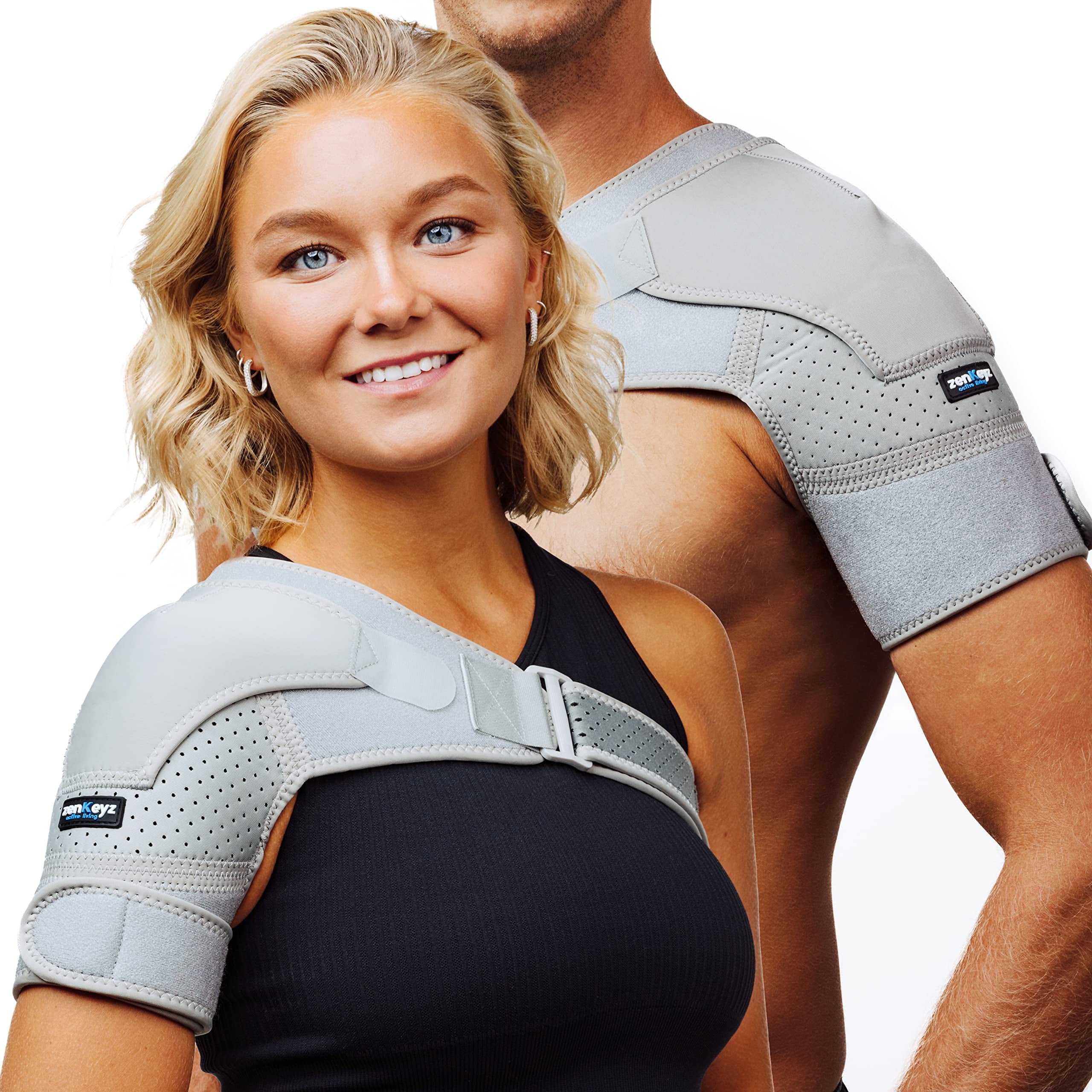 ZENKEYZ, Shoulder Brace for Men & Women, Gray, 1 pc, S/M - Walmart.com