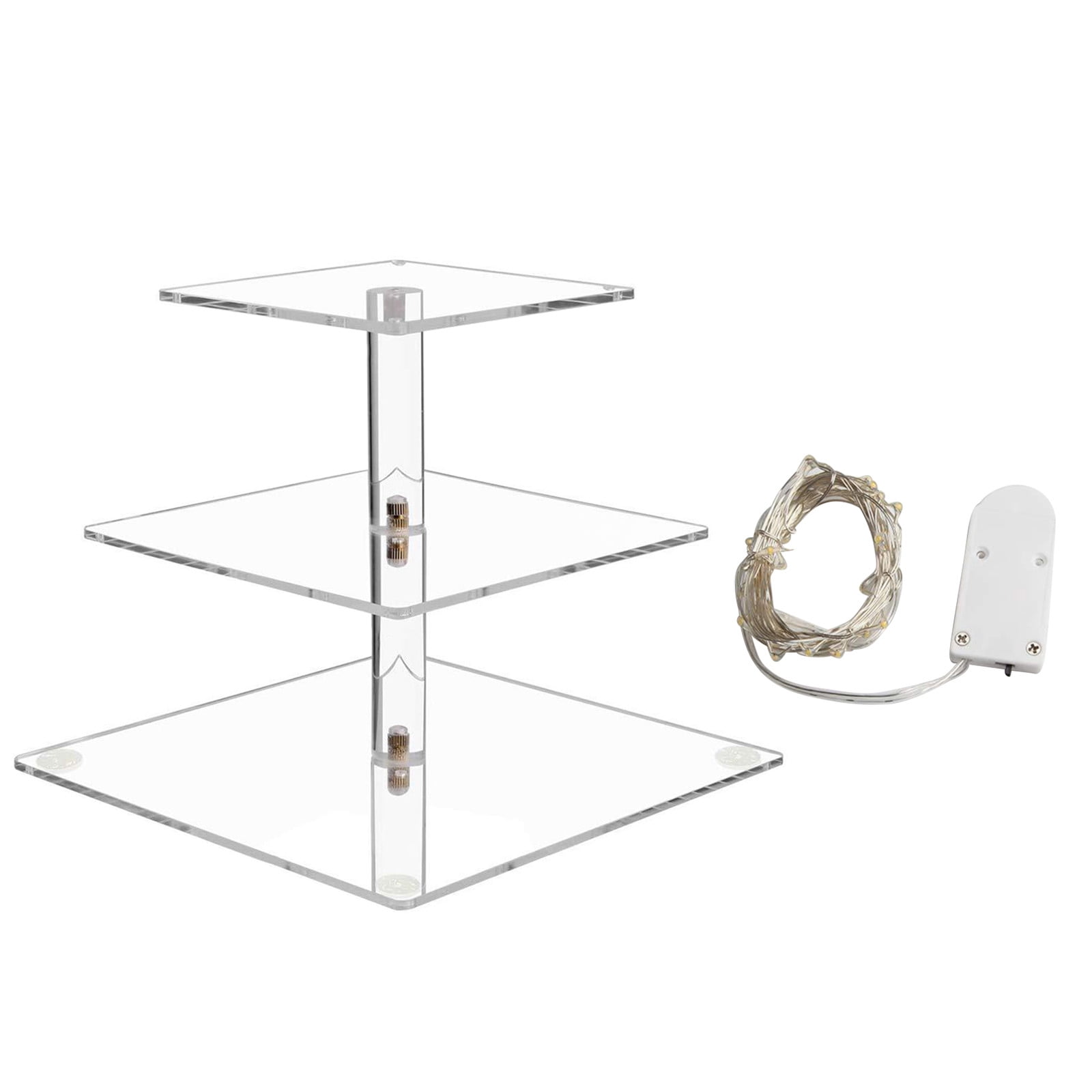 ZENMELE 3 Tier Acrylic Cake Stand Dessert Tower Dessert Stacking Tray ...