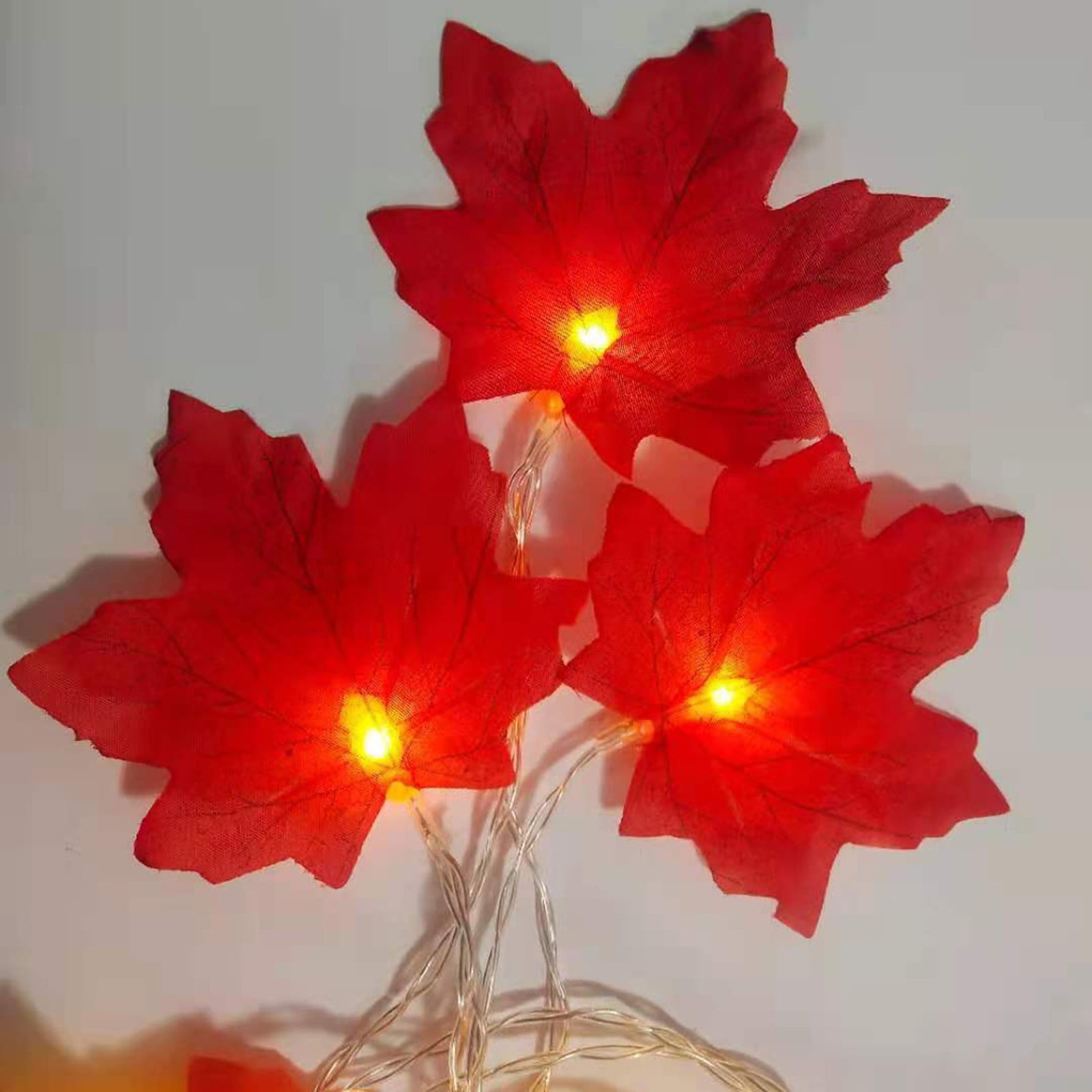 ZENMELE Led Lights For Bedroom Home Fall Prelit White LED Battery ...