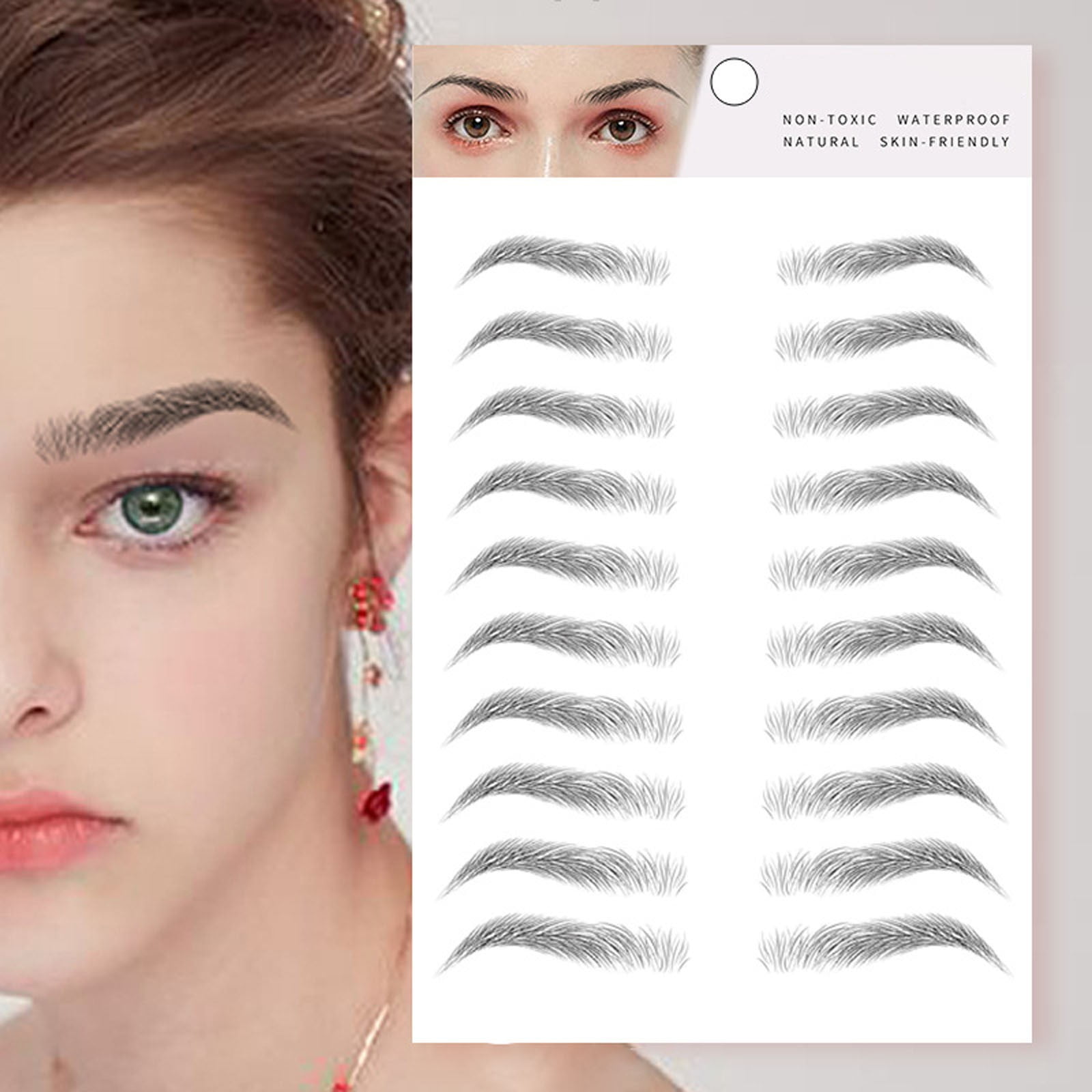 ZENMELE Tattoo Eyebrow Stickers Waterproof Broken Eyebrow Tattoo ...