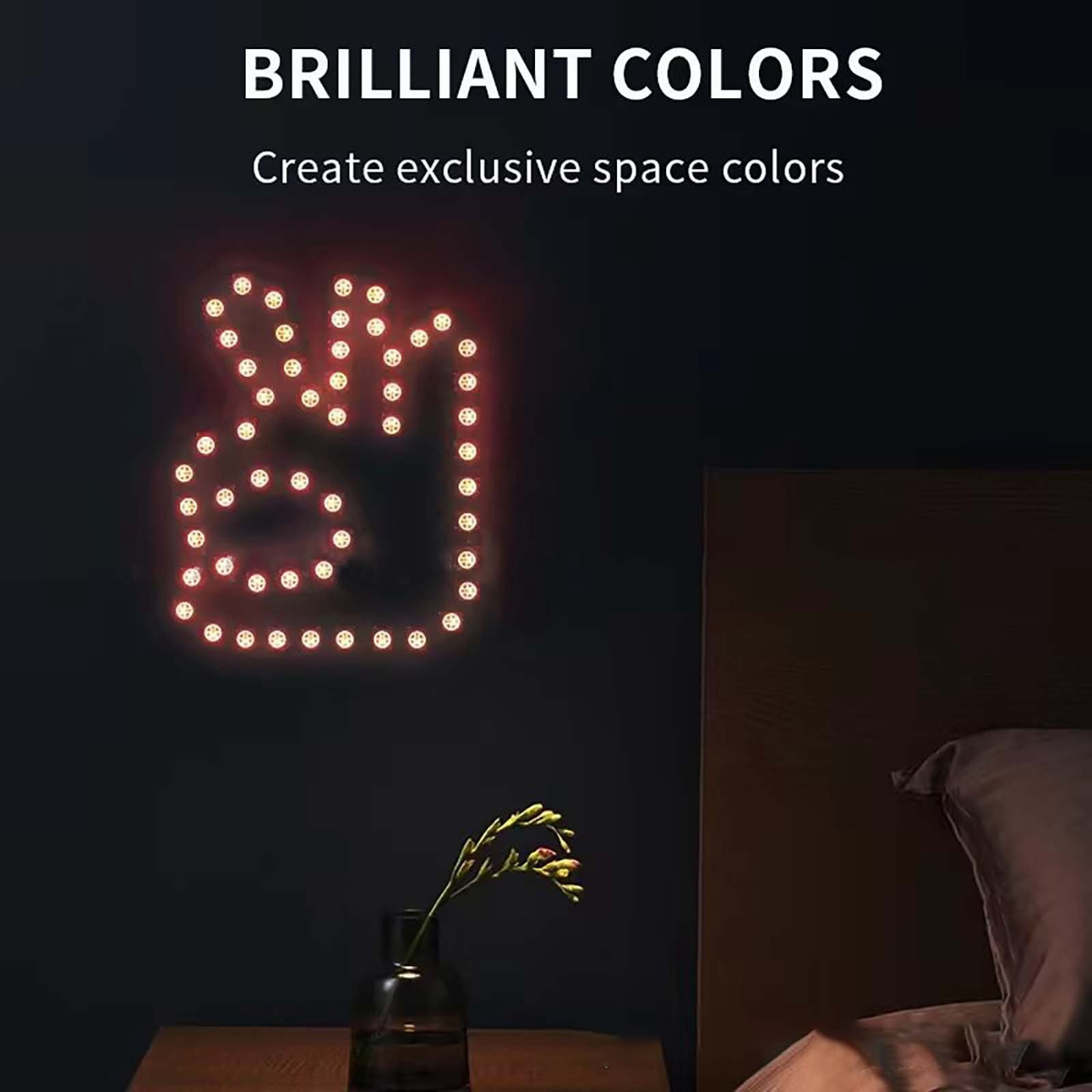 ZENMELE The LED Hand Sign USB Colorful Remote Control Emotion Light ...