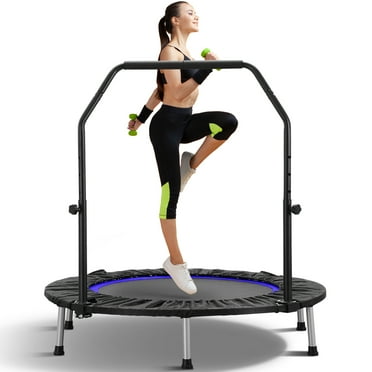 40"/48" Foldable Mini Trampoline for Kids & Adults, Fitness Rebounder ...