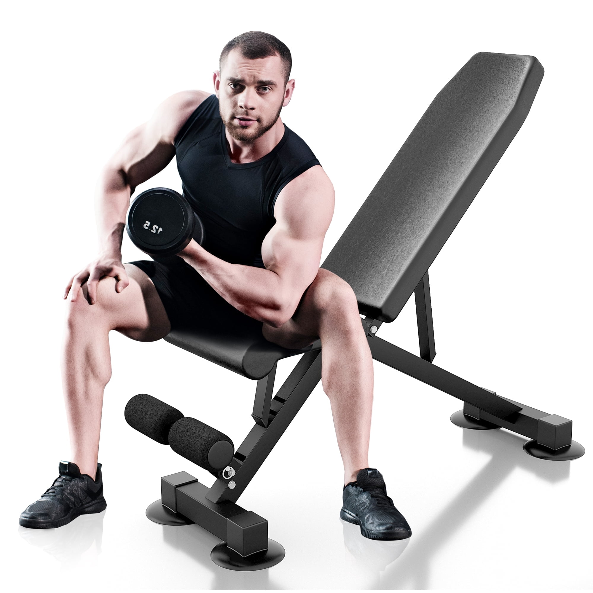 ZENOVA Adjustable Workout Bench, Multipurpose Home Gym Equipment, Leg ...