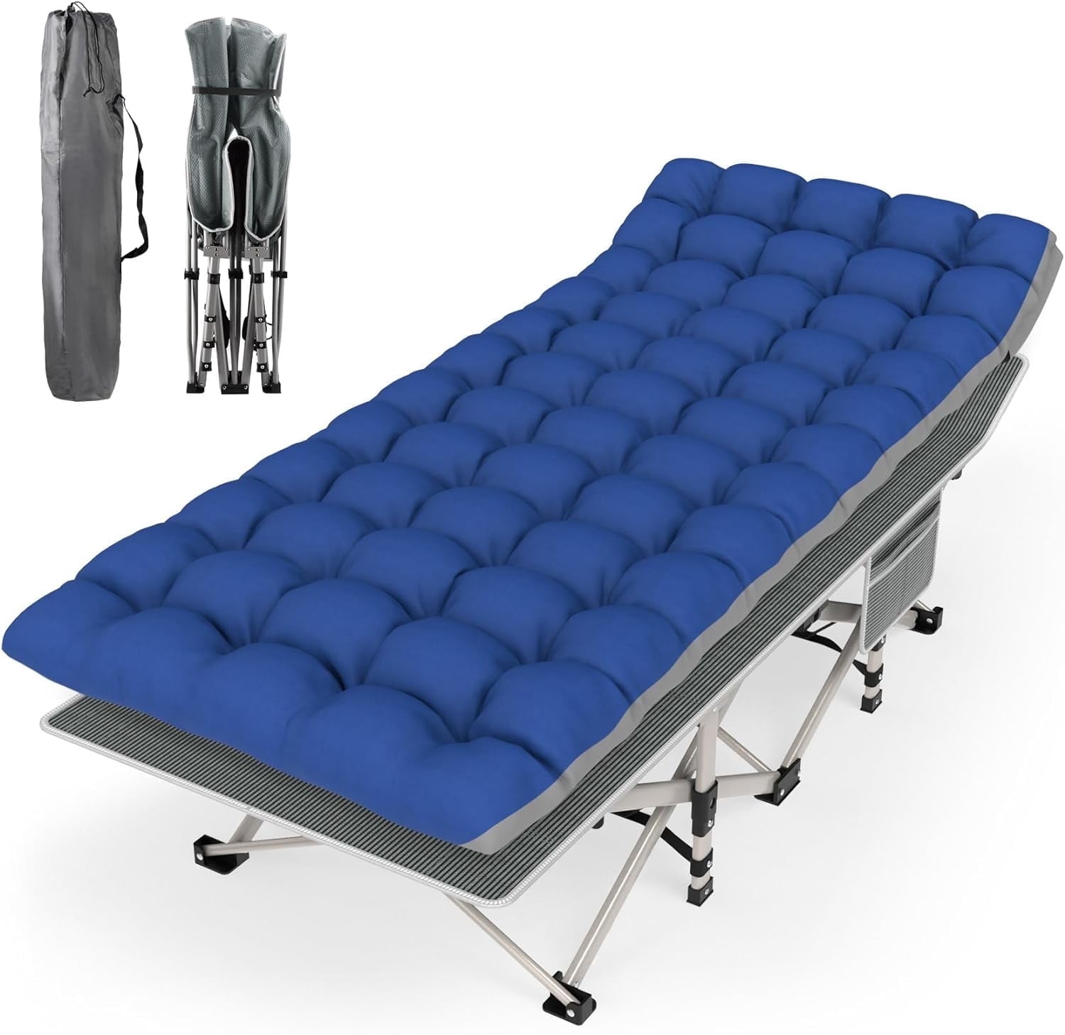 ZENPETIO 28" XL Folding Camping Cot for Adults Sleeping Bed with ...