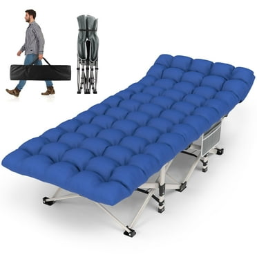 Folding Camping Cot, Heavy Duty Sleeping Cots with Carry Bag, Double ...