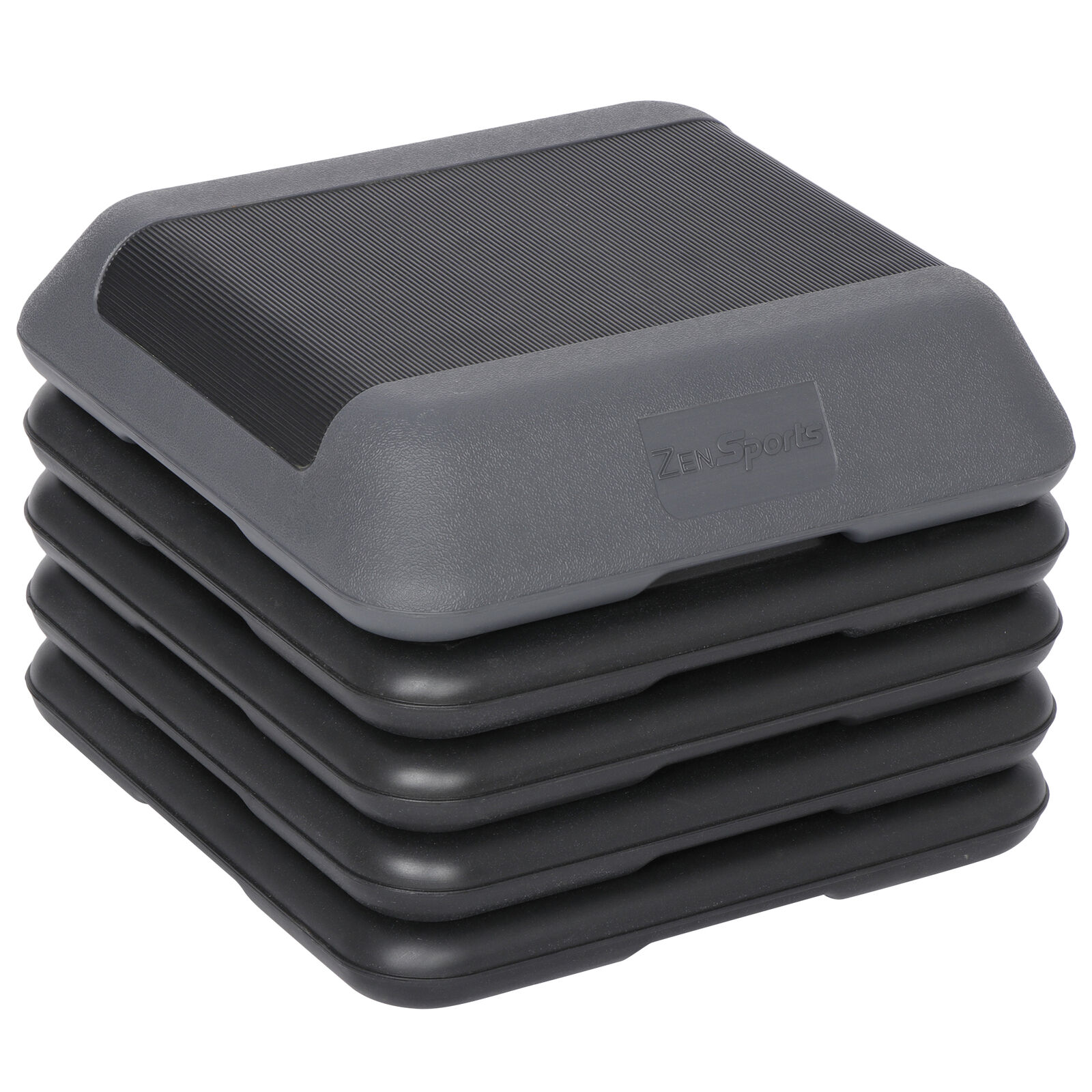 ZenStyle 43'' Aerobic Exercise Stepper Platform W/ Adjustable Risers 4 ...