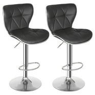 Waleaf Modern Adjustable Bar Stools Set of 2, Faux Leather Upholstered ...