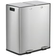 ZENSTYLE 2 x 8-Gallon Trash Can Stainless Steel Kitchen Garbage Can ...