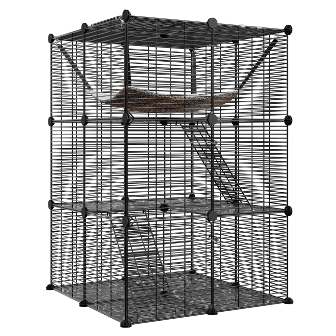 Indoor Cat Cages For Sale 2-Tier Indoor Cat Cage - DIY Metal Playpen ...