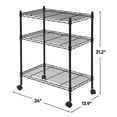 "ZENSTYLE 31.2""H Black Metal Frame Utility Rack, 3-Shelf Adjustable ...