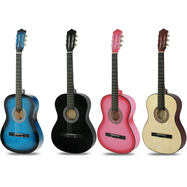 ZENSTYLE 38in Right-Handed Beginner Acoustic Guitar Kit - Blue ...