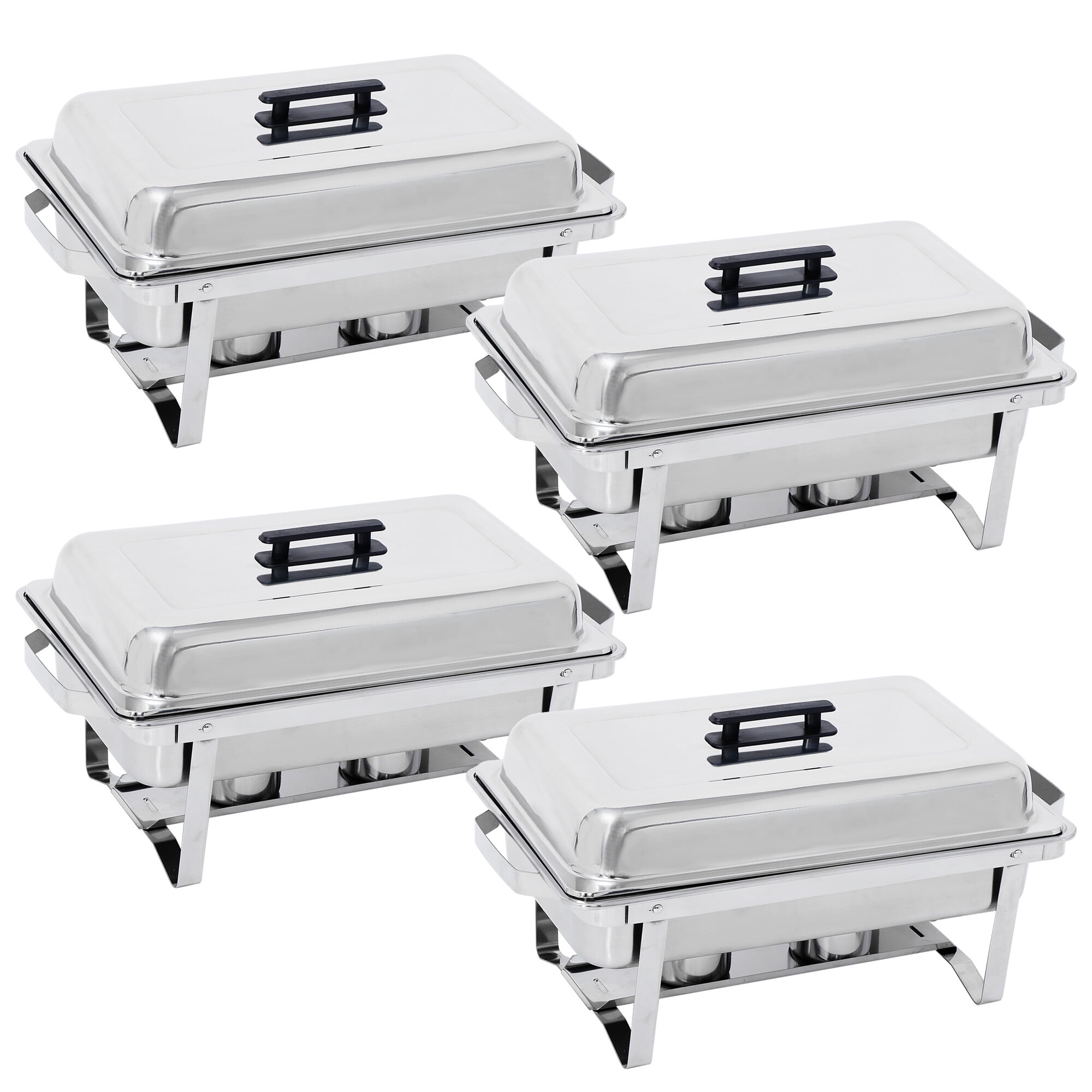 ZENSTYLE 4 Pack 8QT Stainless Steel Chafing Dish Set, Buffet Warmers ...