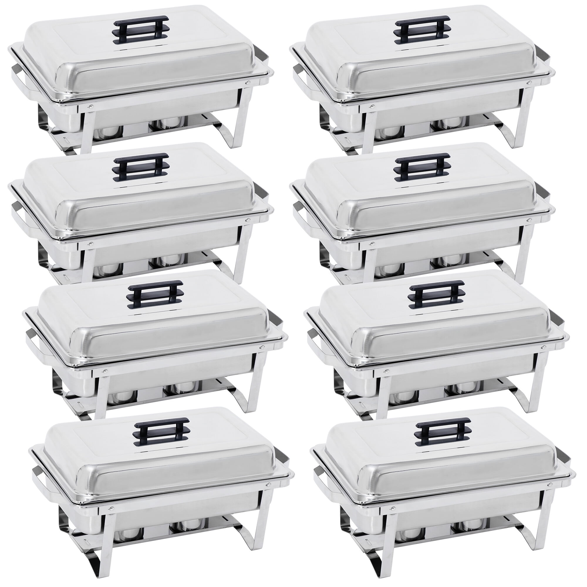 ZENSTYLE 8QT Stainless Steel Chafing Dish Full Size 8 Pack - Warming ...