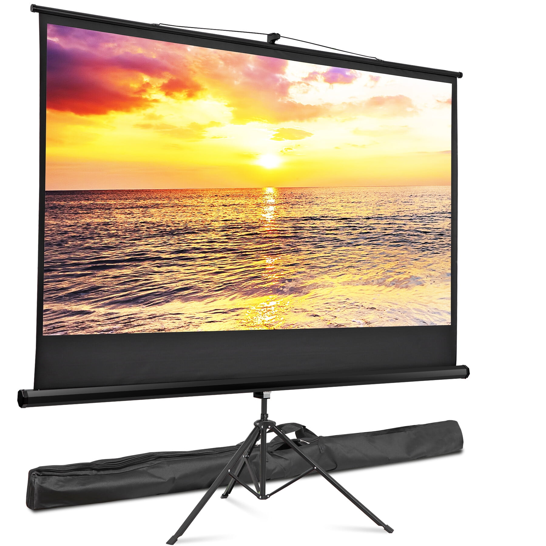 ZENSTYLE 84" 16:9 HD Projector Screen Stable Tripod Stand Movies ...