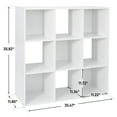 ZENSTYLE 9-Cube Wooden Cubby Shelf Unit Storage Organizer Bookshelf ...