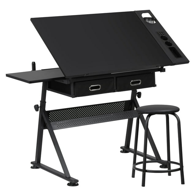 ZENSTYLE Adjustable Drafting Drawing Table Craft Tiltable Tabletop with ...