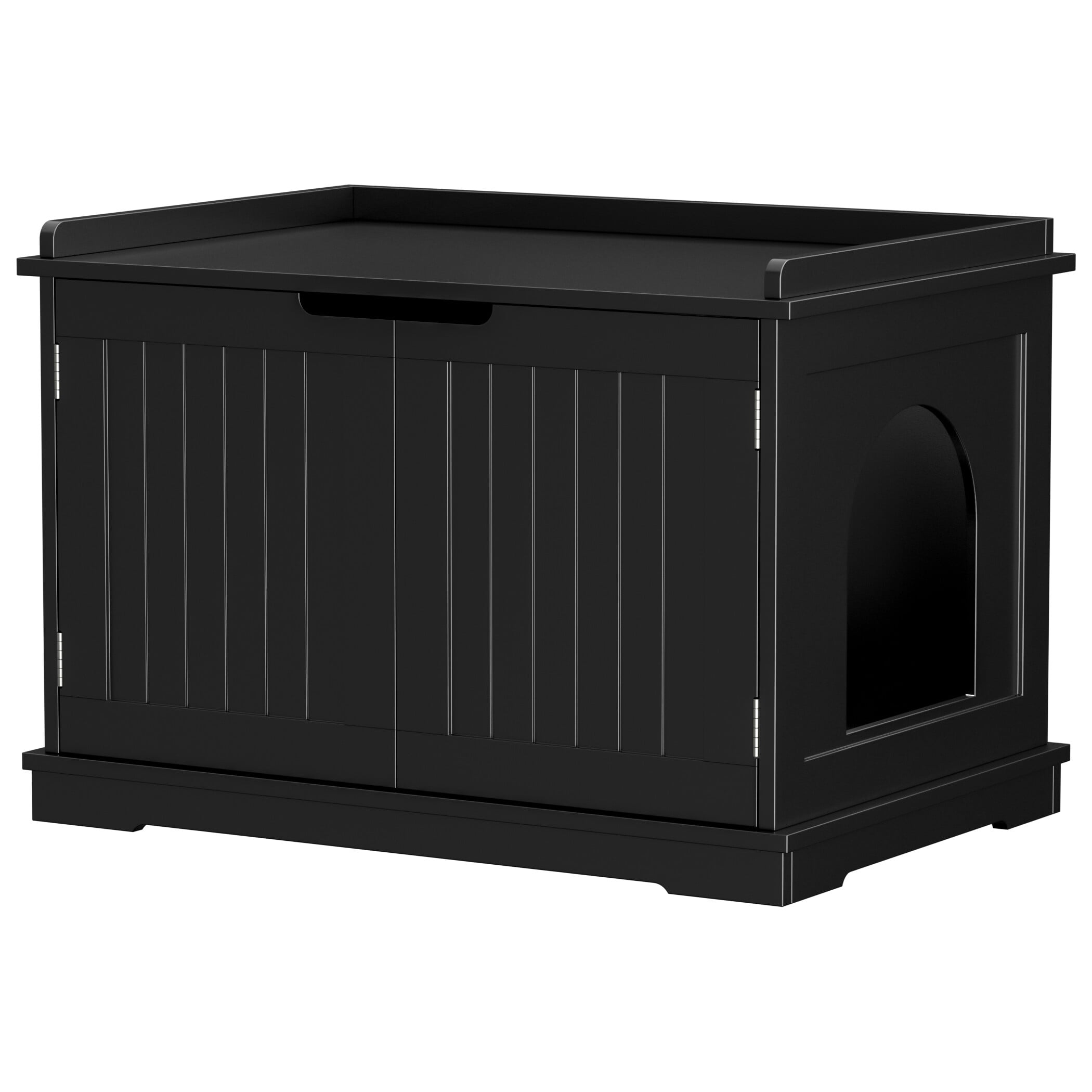 ZENSTYLE Double Door Pet Cat House MDF Frame Multi-Use Storage Cabinet ...