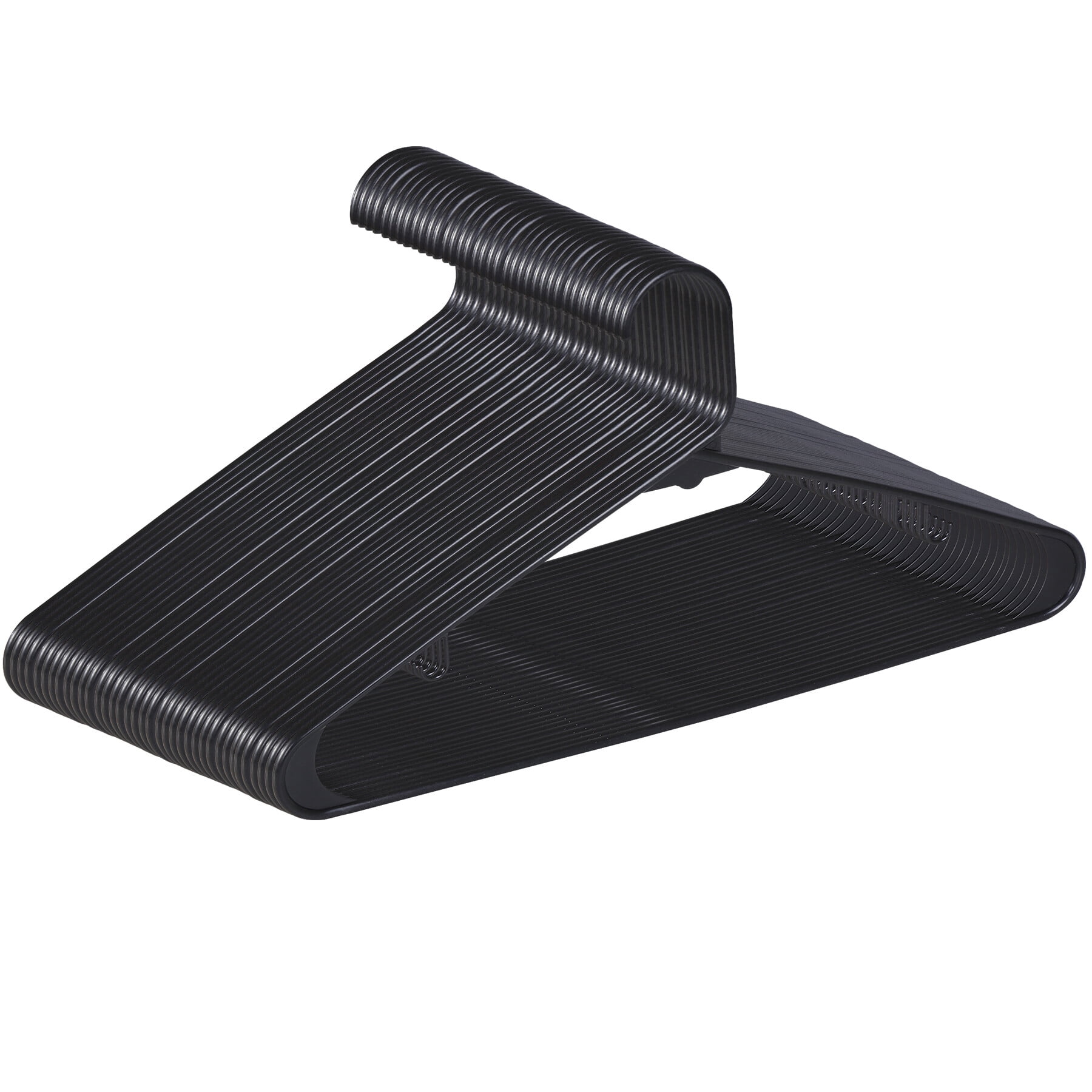 ZENSTYLE Durable Plastic Clothing Hangers, Non-slip Shirt Hanger 100 ...