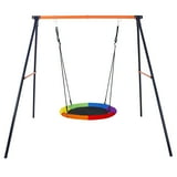 "ZENSTYLE Heavy Duty Outdoor Swing Set - 40"" Spider Web Swing with 72 ...