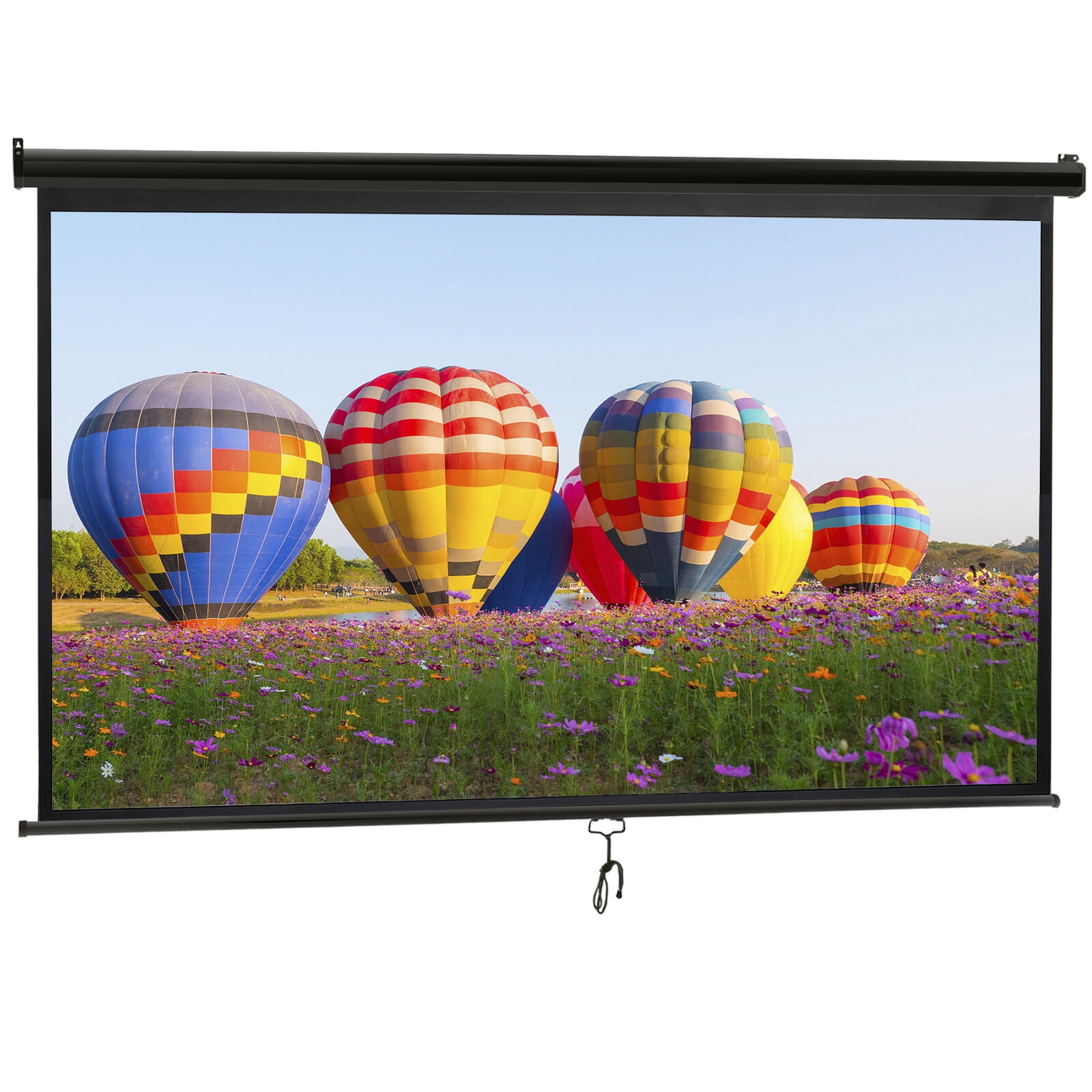 ZENSTYLE 100 inch 16:9 Manual Projector Screen for Home Theater ...