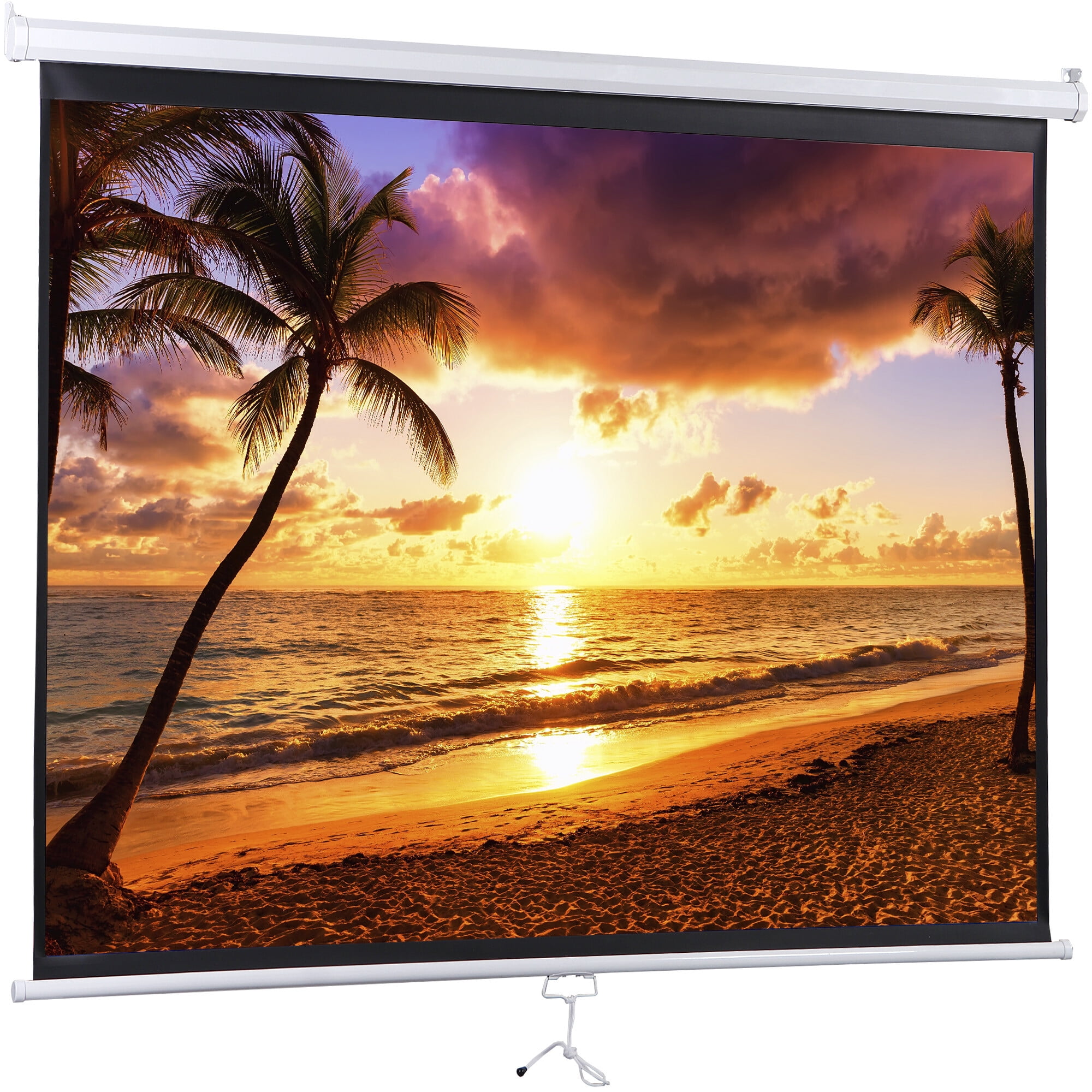 ZENSTYLE Projector Screen 72 inch 4:3 HD PVC Manual Projection Screen ...