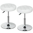 ZENSTYLE Set of 2 Adjustable Swivel Stool Metal Frame Salon Stool Round ...