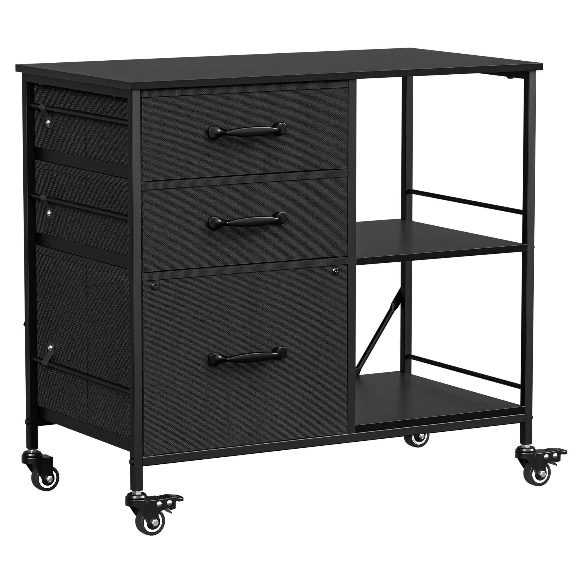 ZENSTYLE Storage Shelf 3 Drawer Rolling Stand Mobile File Cabinet for ...