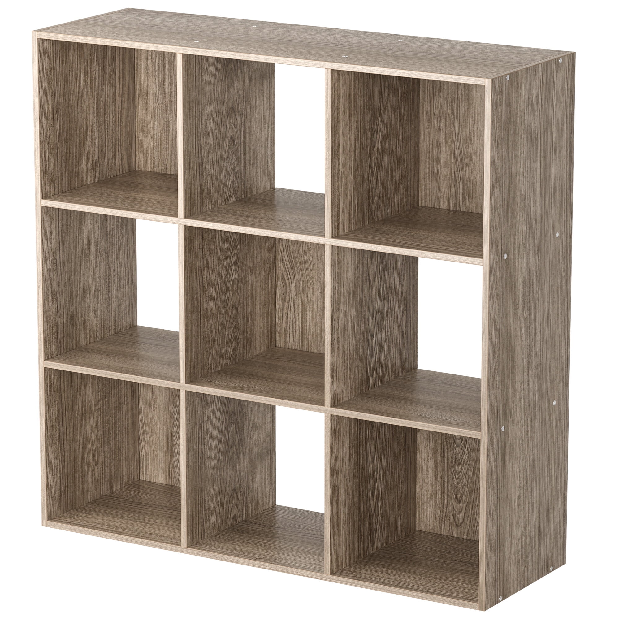 ZENSTYLE Wood Grain 3x3 Square Box Shelf Office Organizers Storage ...