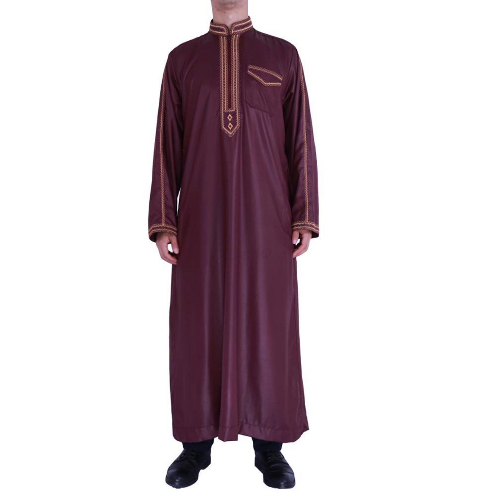 ZENTREE Abaya Islam Men Robe Muslim Dresses Djellaba Homme Fashion ...