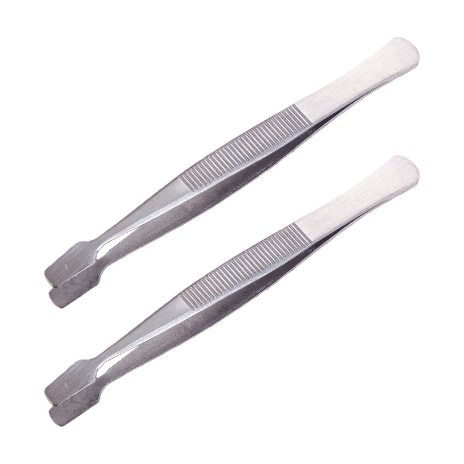 ZENTREE Stainless Steel Stamp Tweezers Tongs Flat Wide Tip Precision ...