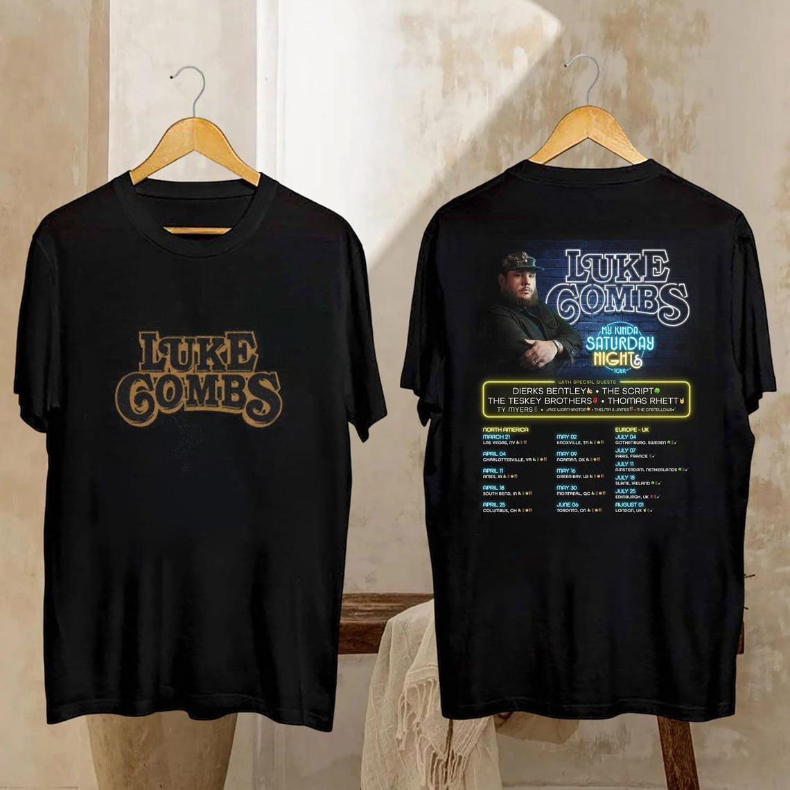 ZENUA 2026 Luke Combs My Kinda Saturday Night Tour Shirt, Luke Combs ...