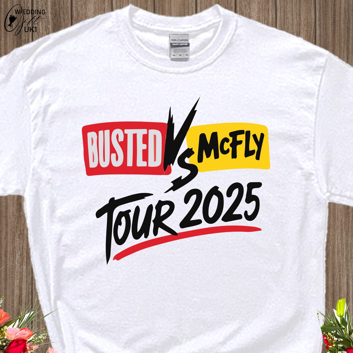 ZENUA Busted Vs Mcfly T-Shirt, Pop Rock Tshirt, Busted &Mcfly Tee For ...