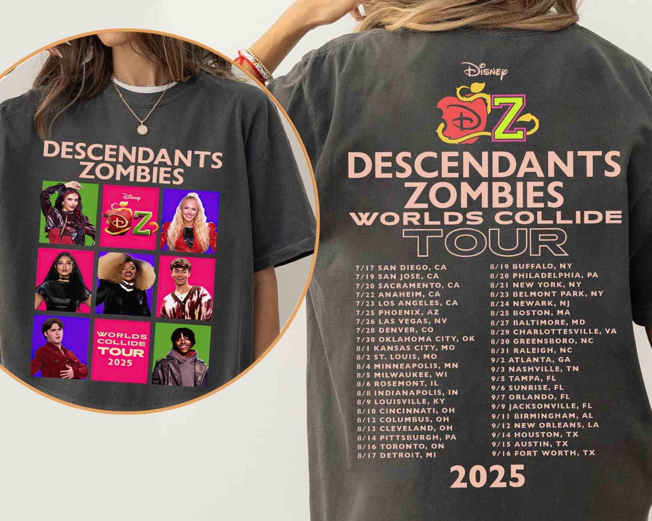 ZENUA Descendants Zombies Worlds Collide Tour Matching Shirt, The Rise Of Red Group Shirt ...