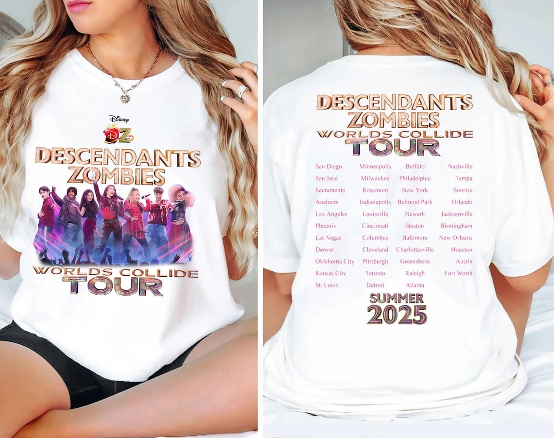 ZENUA Descendants Zombies Worlds Collide Tour Shirt The Rise Of Red ...