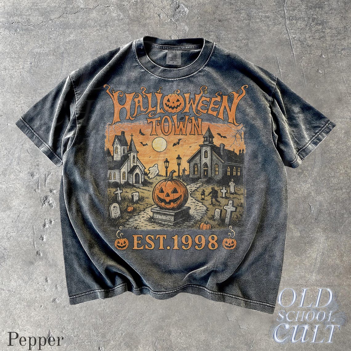 ZENUA Halloweentown Est 1998 Vintage 90S Style Graphic T-Shirt, Retro ...