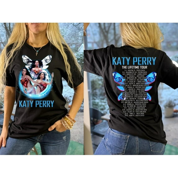 ZENUA Katy Perry The Lifetime Tour Shirt, Retro 90S Style Shirt Katy ...