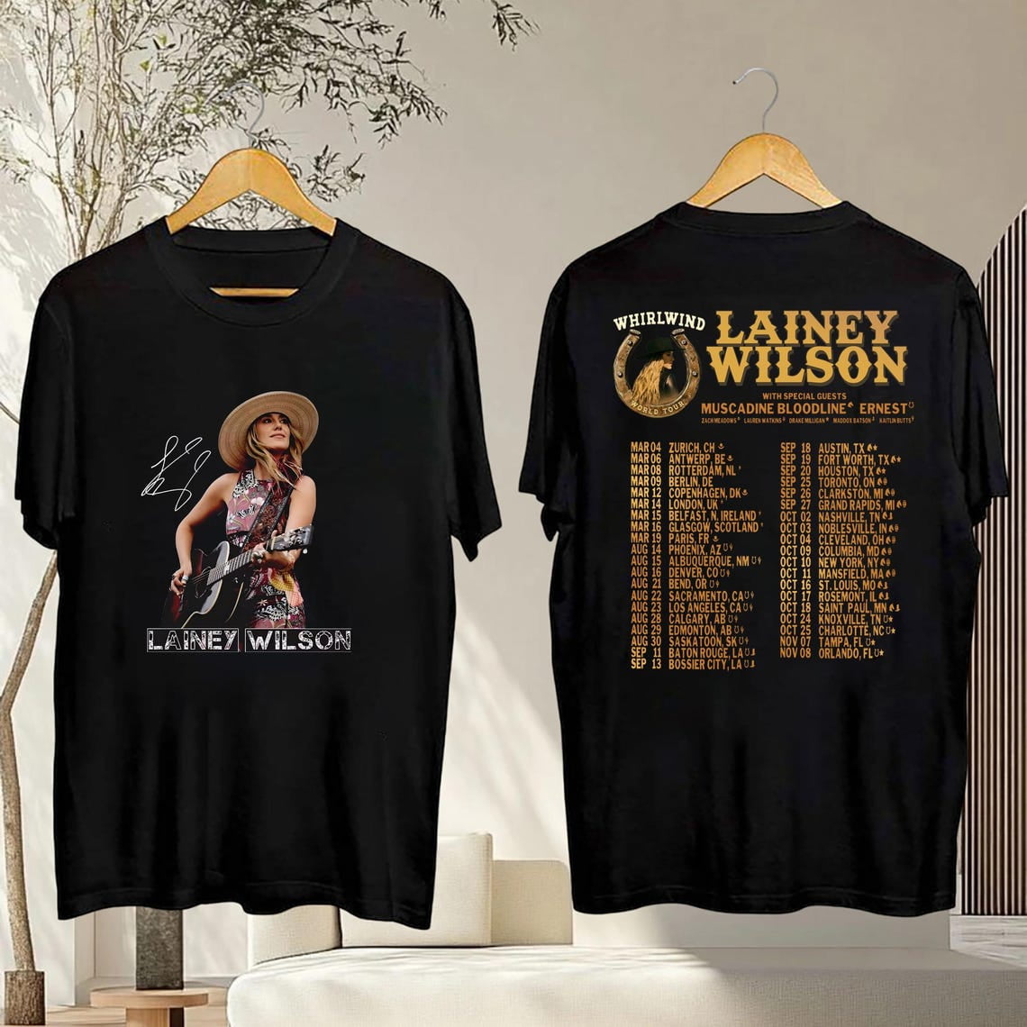 ZENUA Lain.Ey Wil.Son Whirlwind World Tour 2025 Shirt, Lain.Ey Wil.Son ...