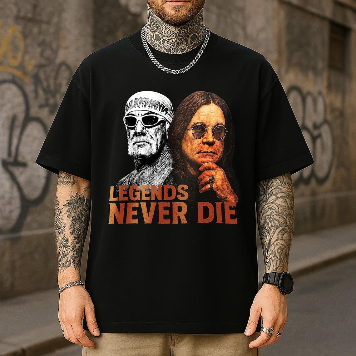 ZENUA Legends Never Die Shirt, Hulk Hogan & Ozzy Osbourne Tribute Tee ...