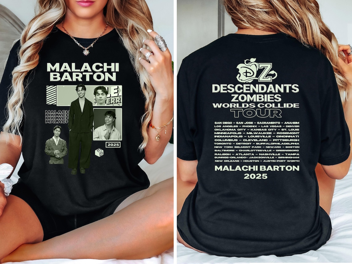 ZENUA Malachi Barton T-Shirt, Descendants Zombies Worlds Collide Tour ...