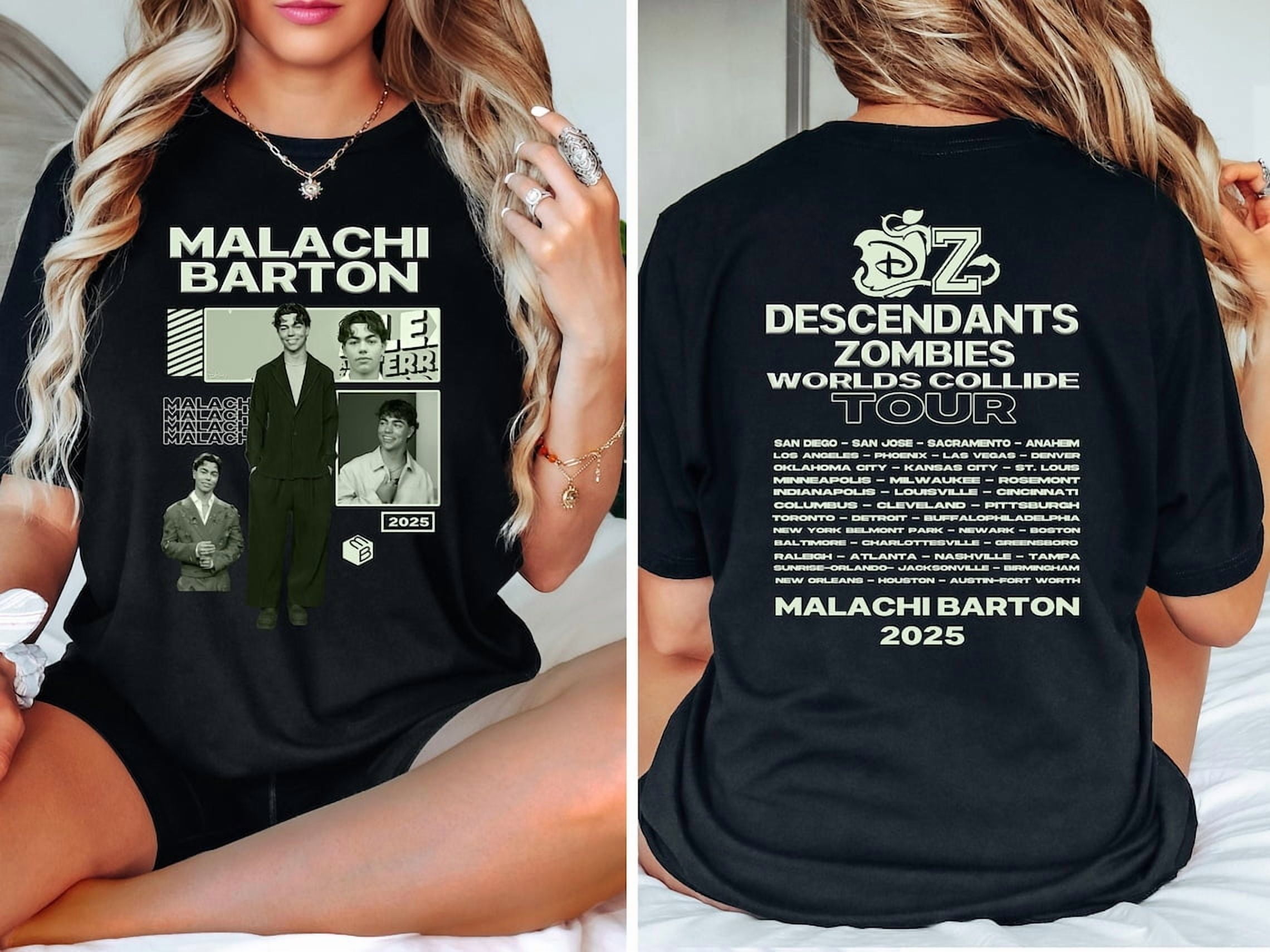ZENUA Malachi Barton T-Shirt, Descendants Zombies Worlds Collide Tour ...