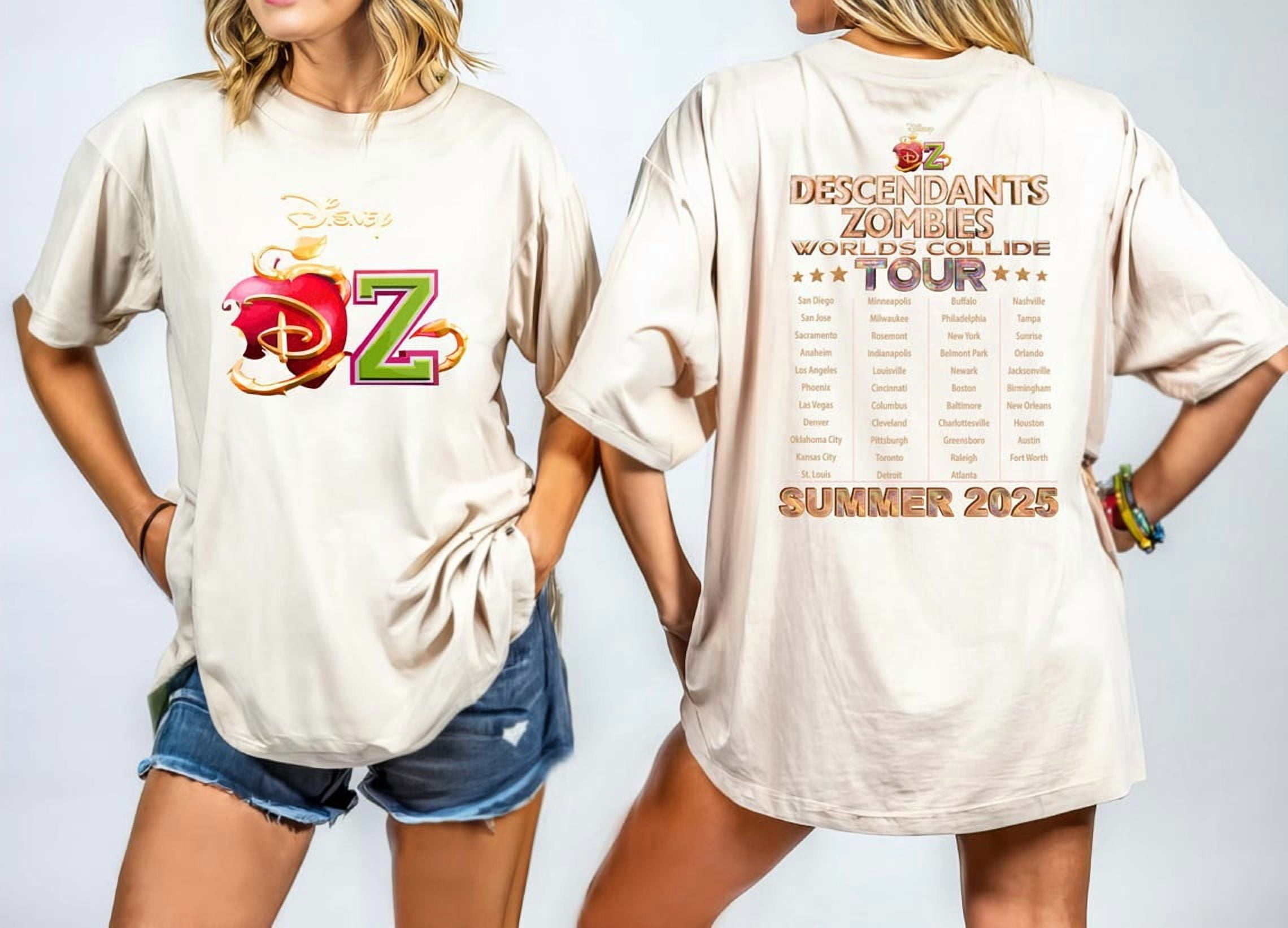 ZENUA Retro 2-Sided Descendants Zombies Worlds Collide Tour Matching ...