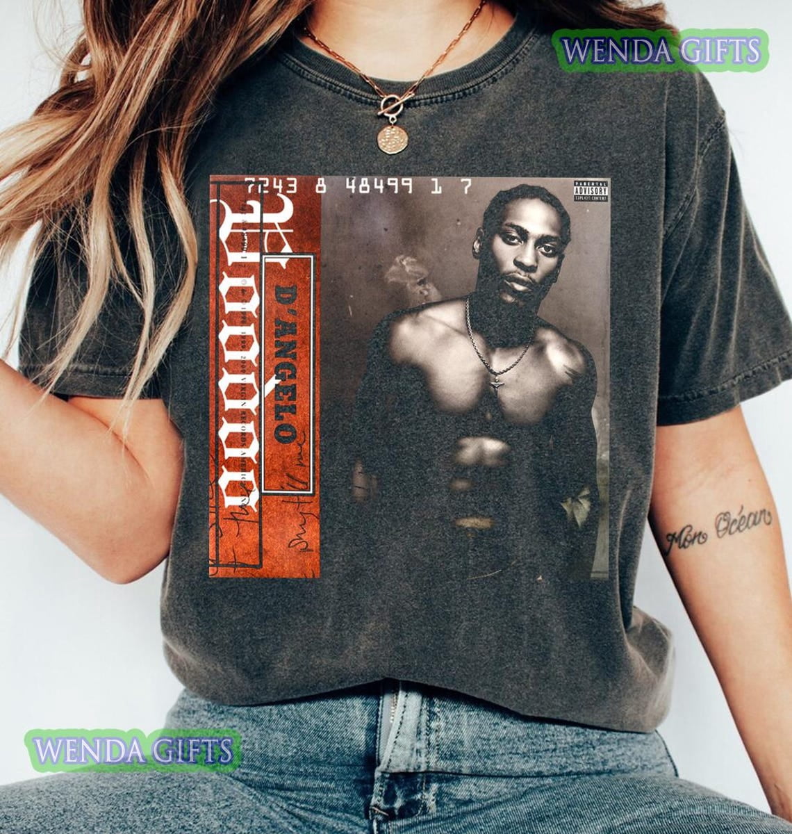 ZENUA Rip D'Angelo Shirt, Voodoo! 90S R&B, Neo Soul Tee, Erykah Badu ...
