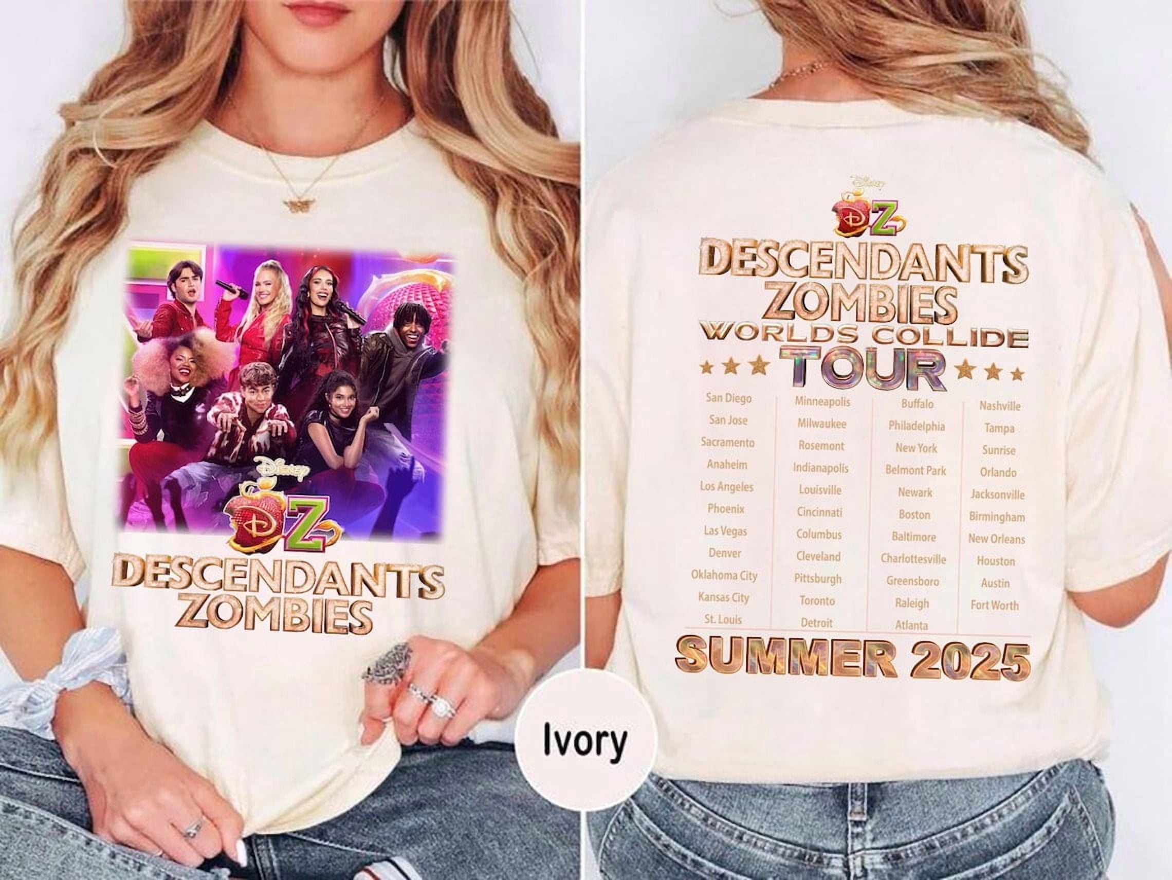 ZENUA The Rise Of Red Concert Tee Retro Descendants Zombies World Tour ...