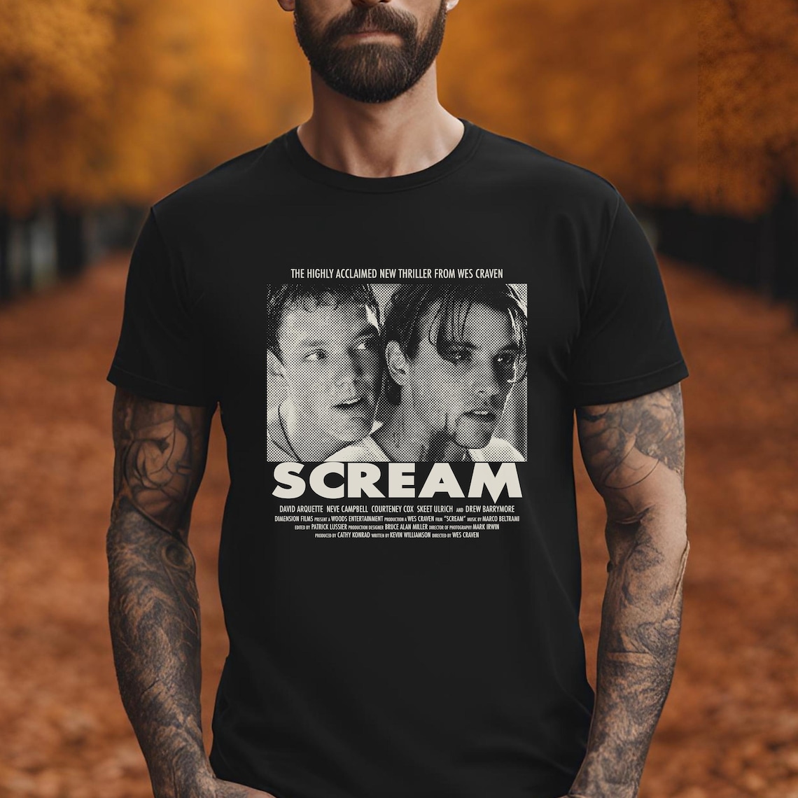 ZENUA Scream Movie Vintage Shirt, Hal.Low.Een Horror T-Shirt, Horror ...