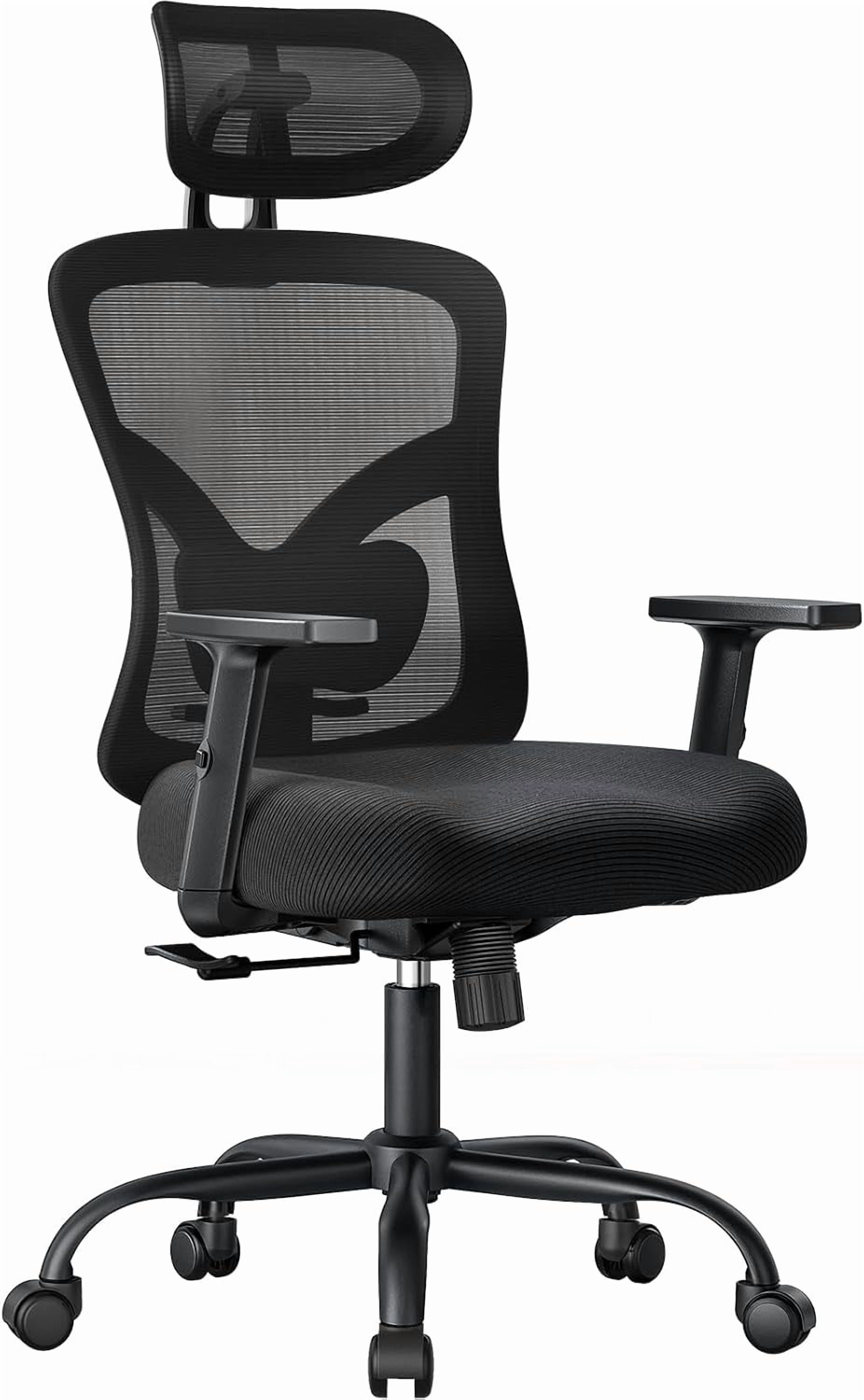 ZENX Ergonomic Office Chair with Padded Lumbar Support, 2D Headrest ...