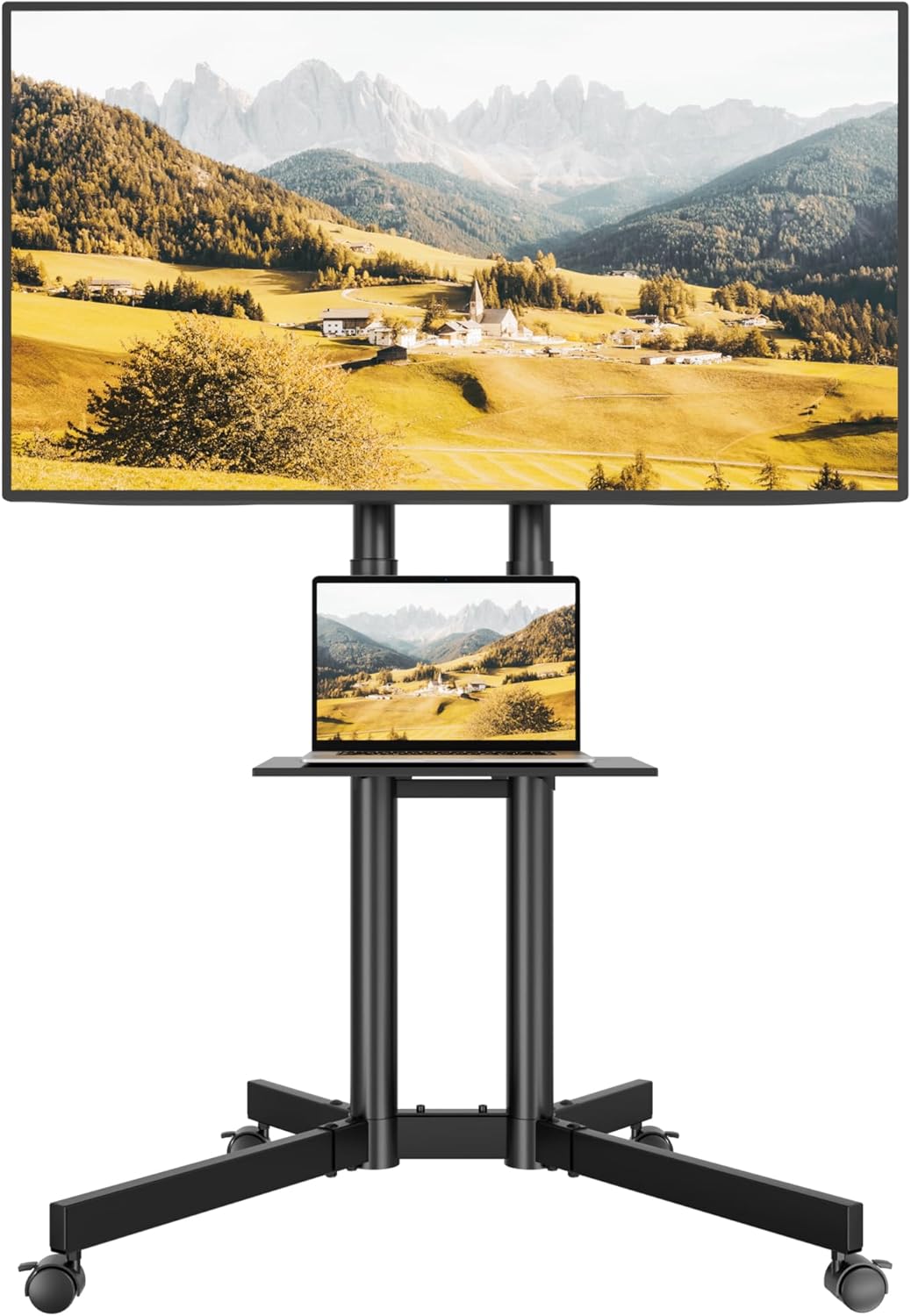 ZENX Mobile TV Stand for 32 to 85 inch Screens up to 121 lbs, LED LCD ...
