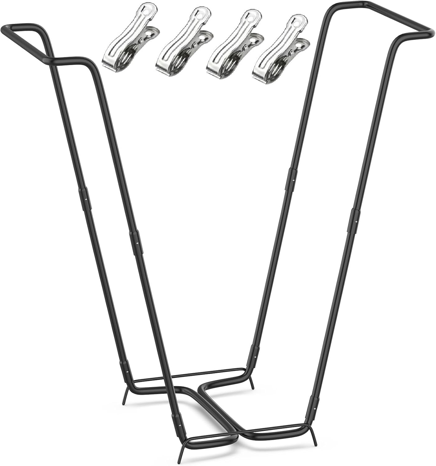 ZENX Outdoor Trash Bag Holder Metal Garden Trash Bag Holder for Yard ...